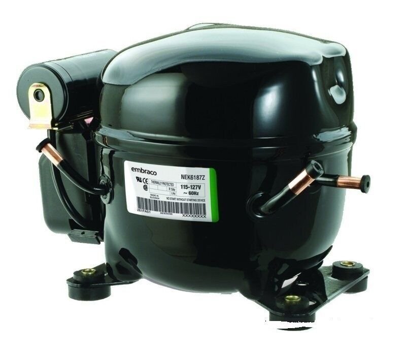 NT2192GKV2 Nidec Embraco Compressor, hermetic, 1-1/4 HP, R404A, 208-230 ...