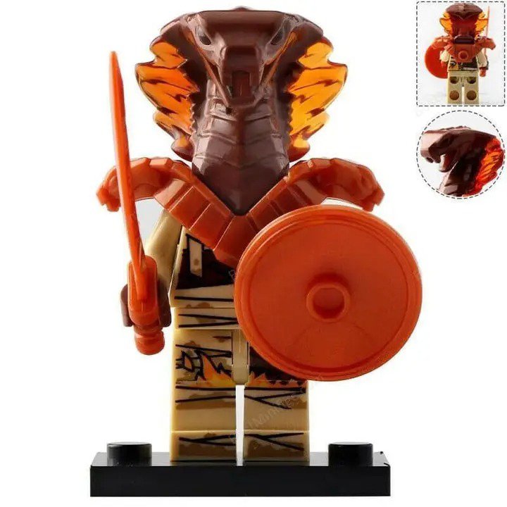 Brown Pyro Snake (Pyro Vipers) Ninjago Minifigure Block Gift Toys