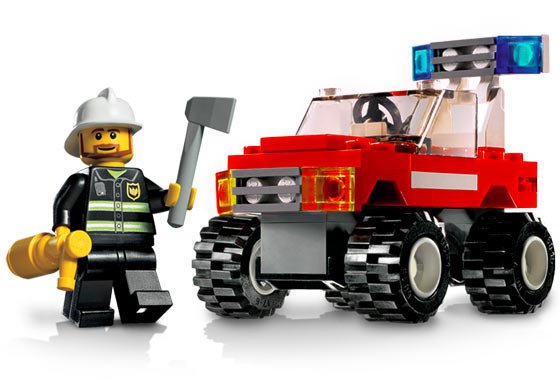 Lego City Fire Car 7241 (2007) Hard To Find! New Sealed Set!