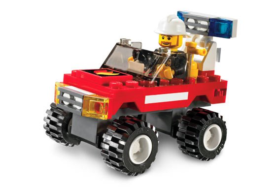 Lego City Fire Car 7241 (2007) Hard To Find! New Sealed Set!