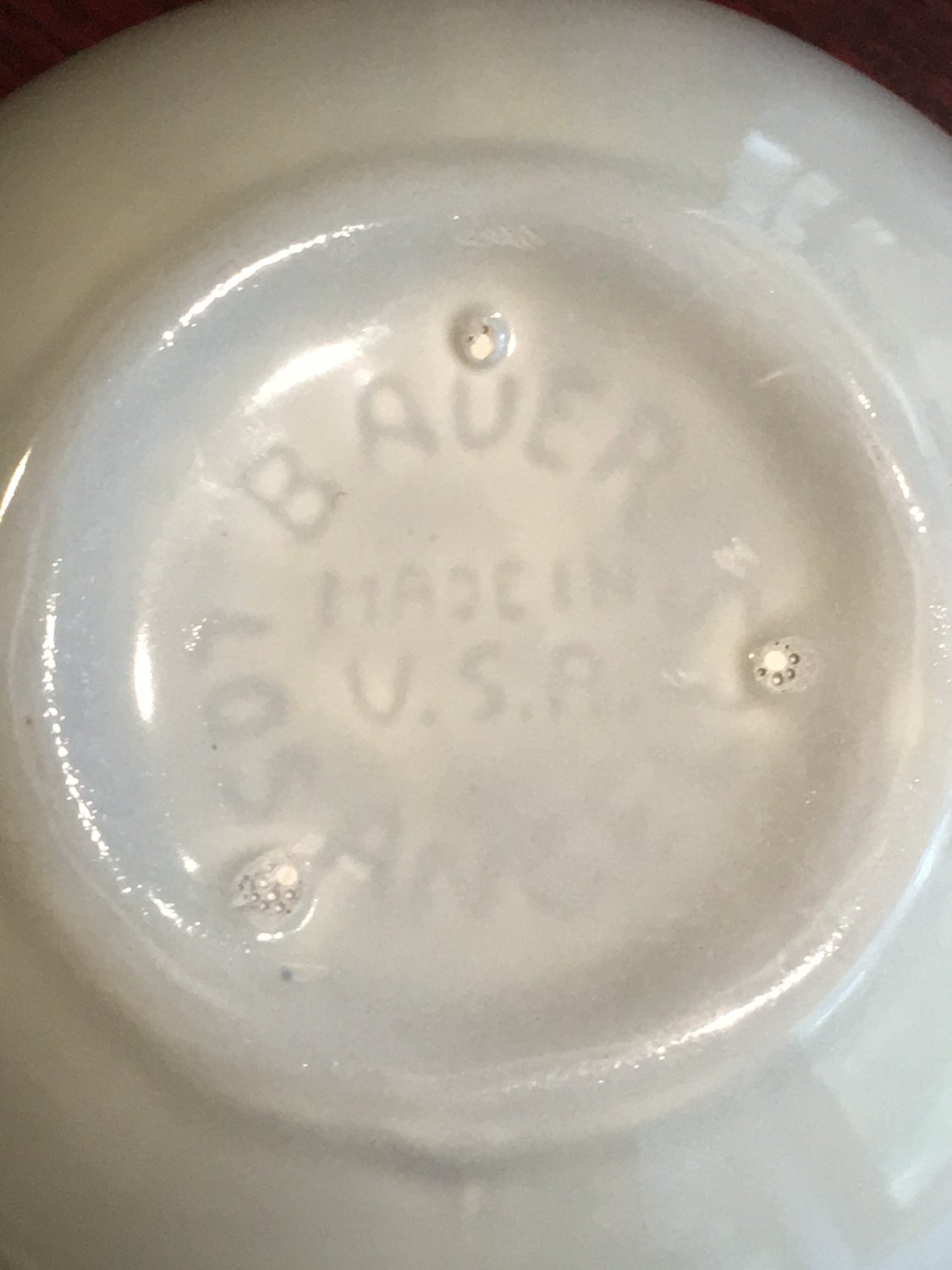 Vintage Bauer Olive Green Pitcher Carafe with wooden handle USA Los Angeles