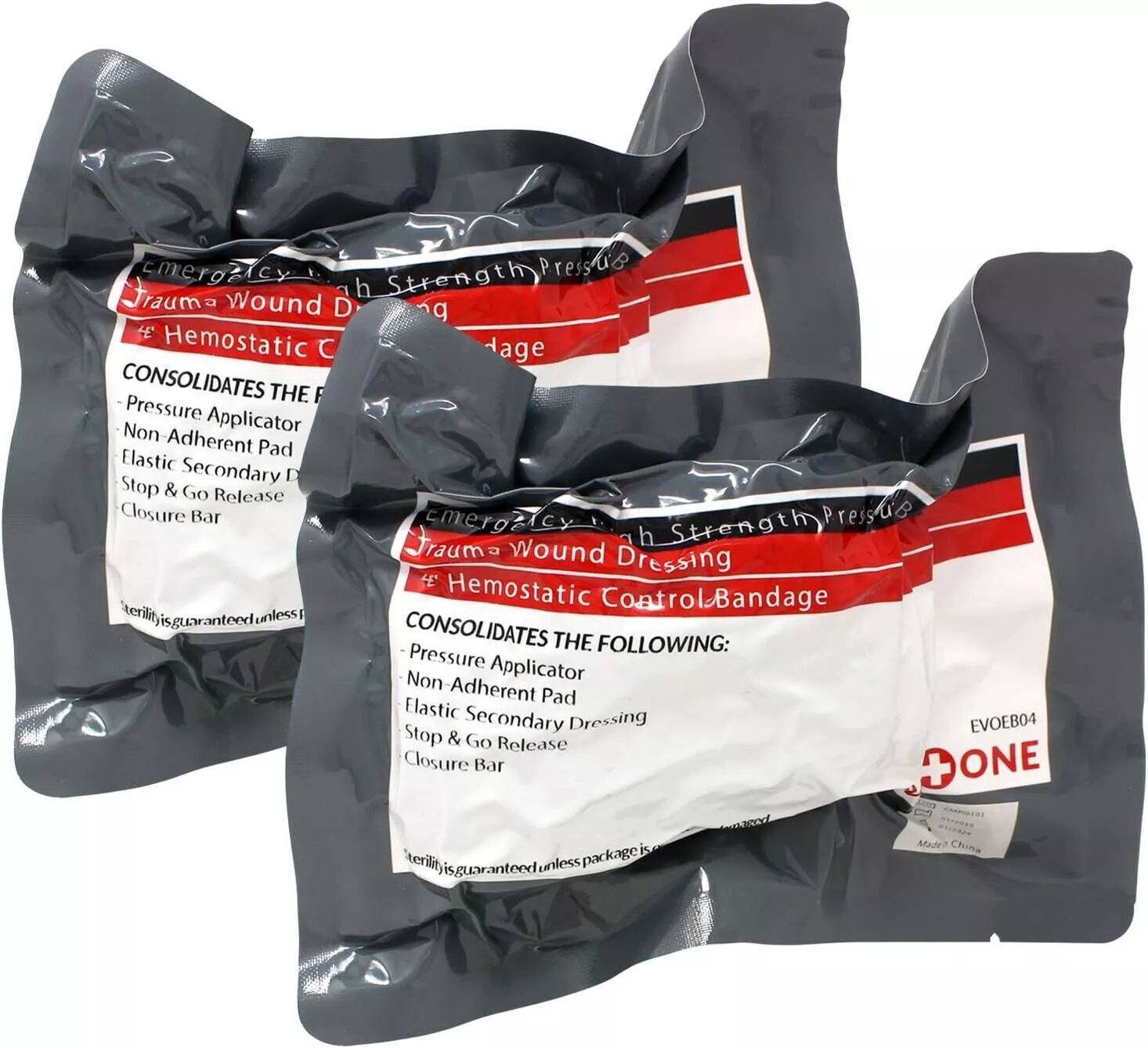 EverOne Trauma Wound Dressing 4" Emergency High Strength Compression ...