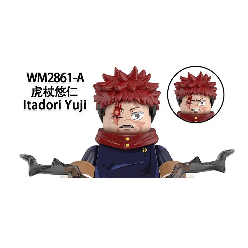 Itadori Yuji Jujutsu Kaisen Mini Action Figure Building Blocks WM2861A