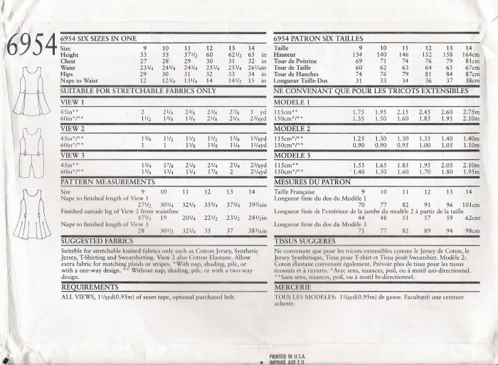 Girls' Dress & Shortalls Sewing Pattern Size 9-14 Simplicity New Look ...