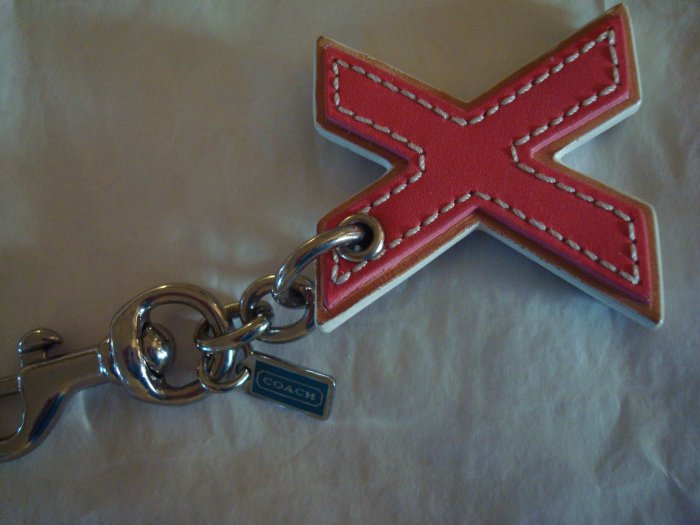 COACH Keychain, NEW, Collectible, "X" Letter Keychain/Purse Charm