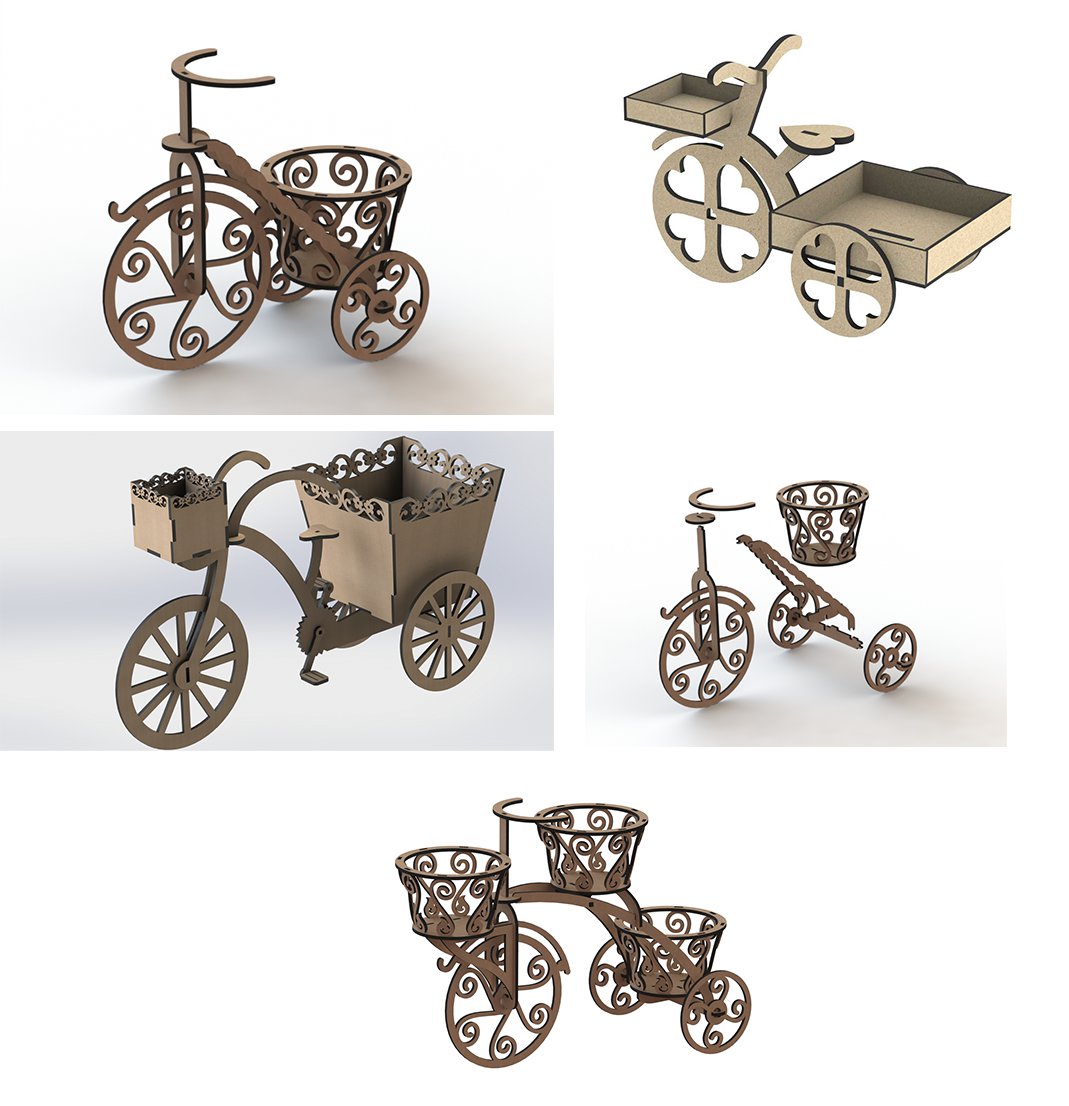 Bicycle-Laser Cut vector DXF CDR files***