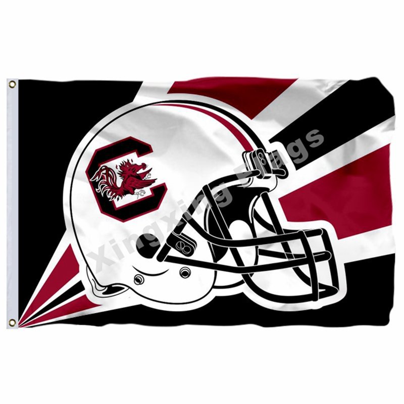 South Carolina Gamecocks Helmet Flag 3ft x 5ft Polyester NCAA Banner S