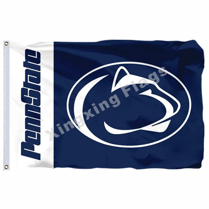 Penn State Nittany Lions Wordmark Flag 3ft X 5ft Polyester NCAA Banner