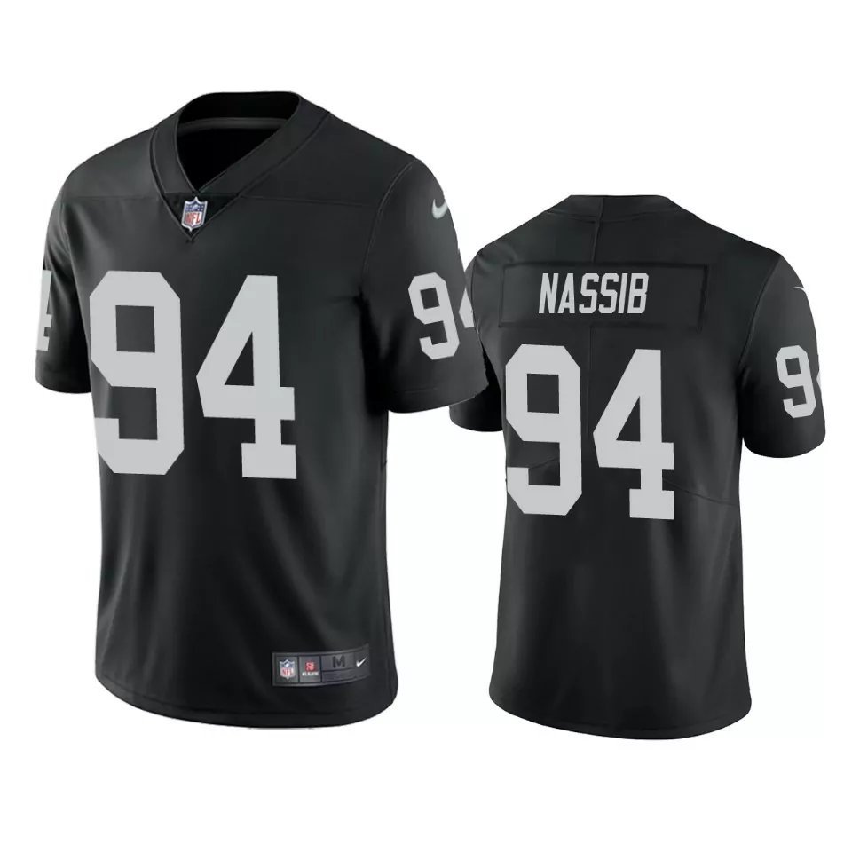 Men & Youth #94 Carl Nassib Raiders Color Rush Limited Black Jersey