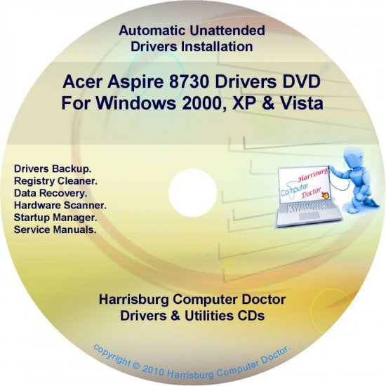 Acer Aspire 8730 Drivers Restore Recovery CD/DVD