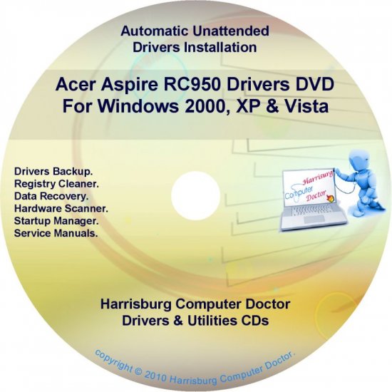 Acer Aspire RC950 Drivers Restore Recovery CD/DVD