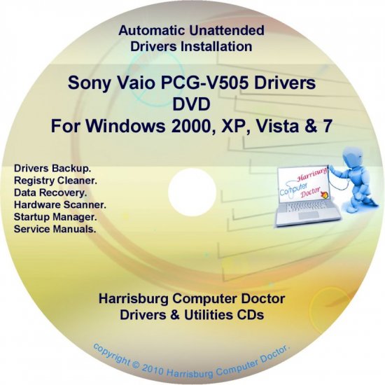Sony Vaio PCG-V505 Drivers Restore Recovery CD/DVD