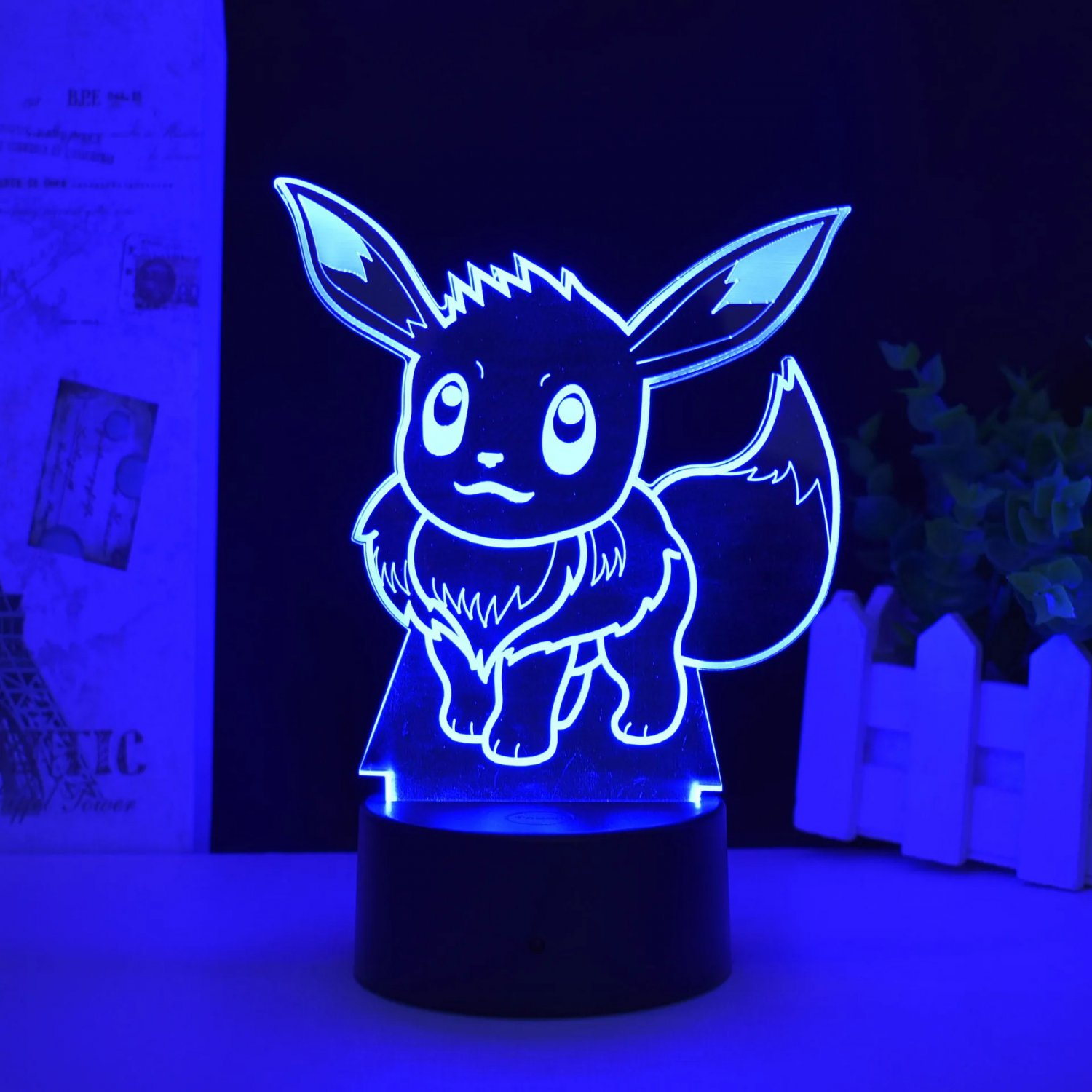 Pokemon Gengar Haunter Gastly 3D Lamp Anime LED Night Light USB Color ...