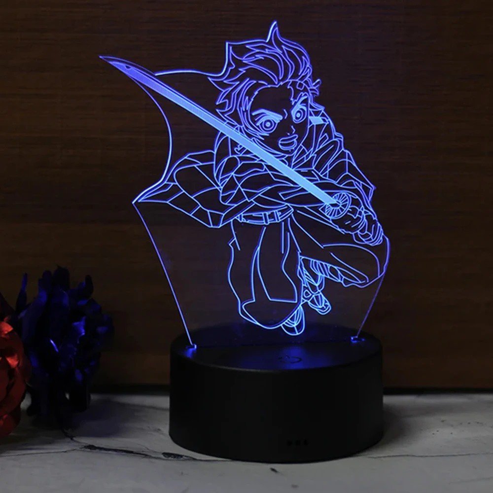 Kimetsu No Yaiba Nezuko Kamado Figure 3D Led Night Light for Bedroom ...