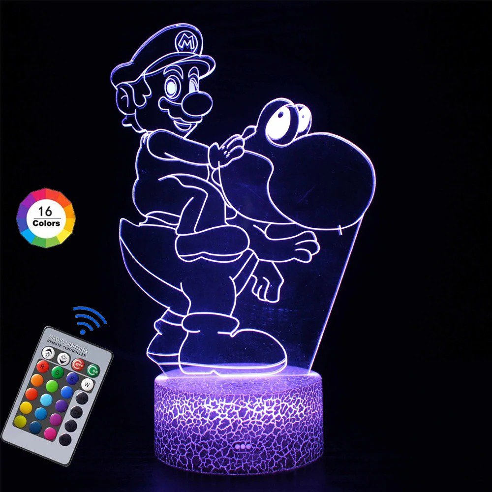 Super Mario Brothers Racing Night Light 3D Illumination 716 Color Touch ...