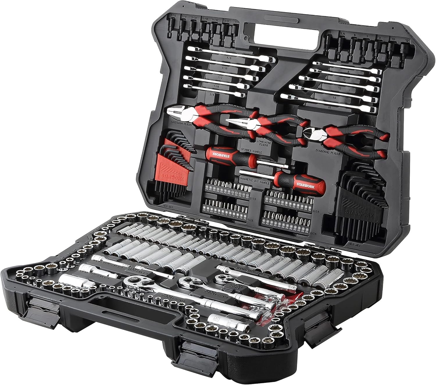 TRUE MECHANIC 260-Piece Mechanics Tool Set, Professional SAE/METRIC