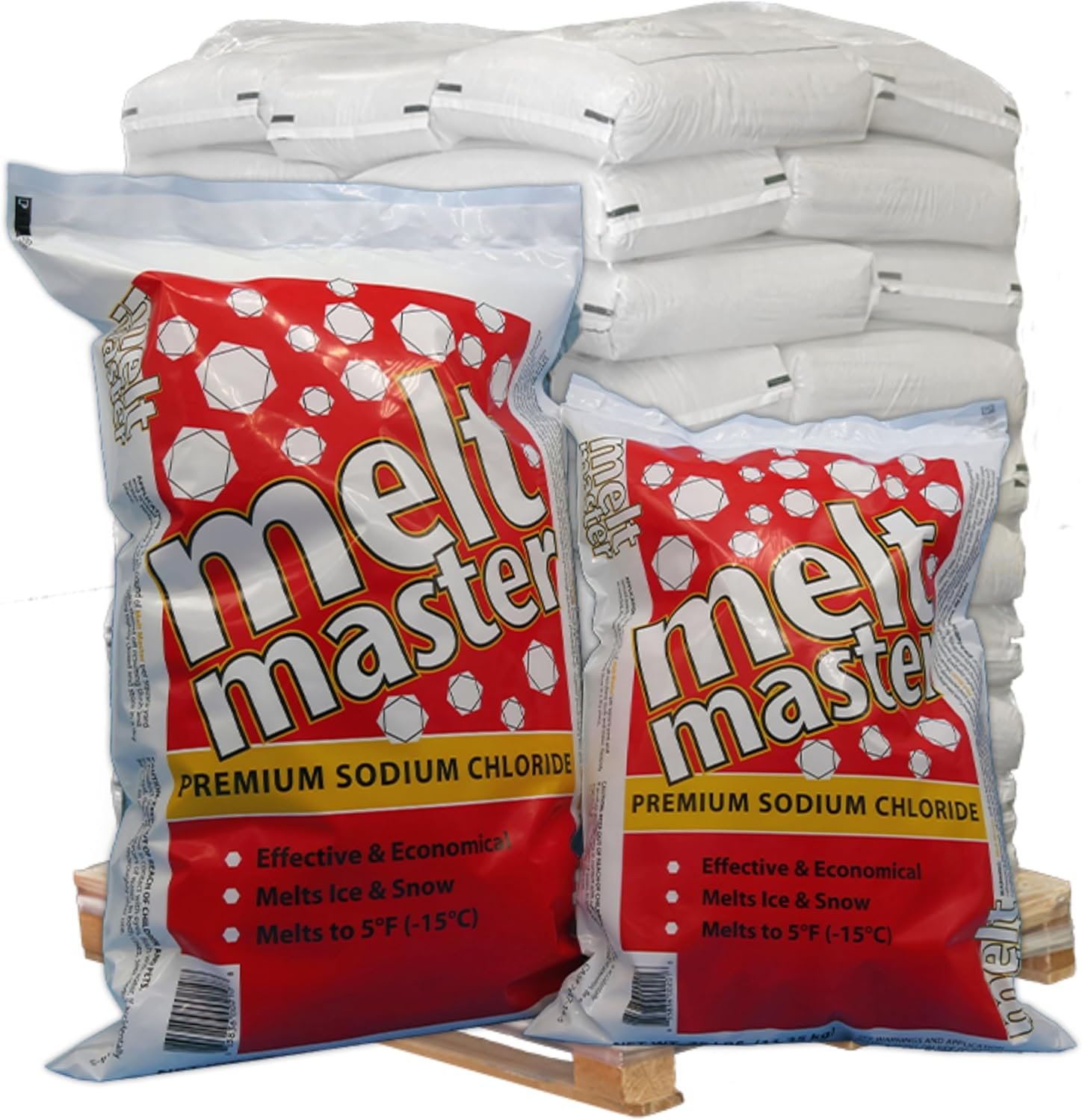 Bulk Ice Melt- Sodium Chloride Rock Salt pallet of Ice Melt- 50 lb Bag ...