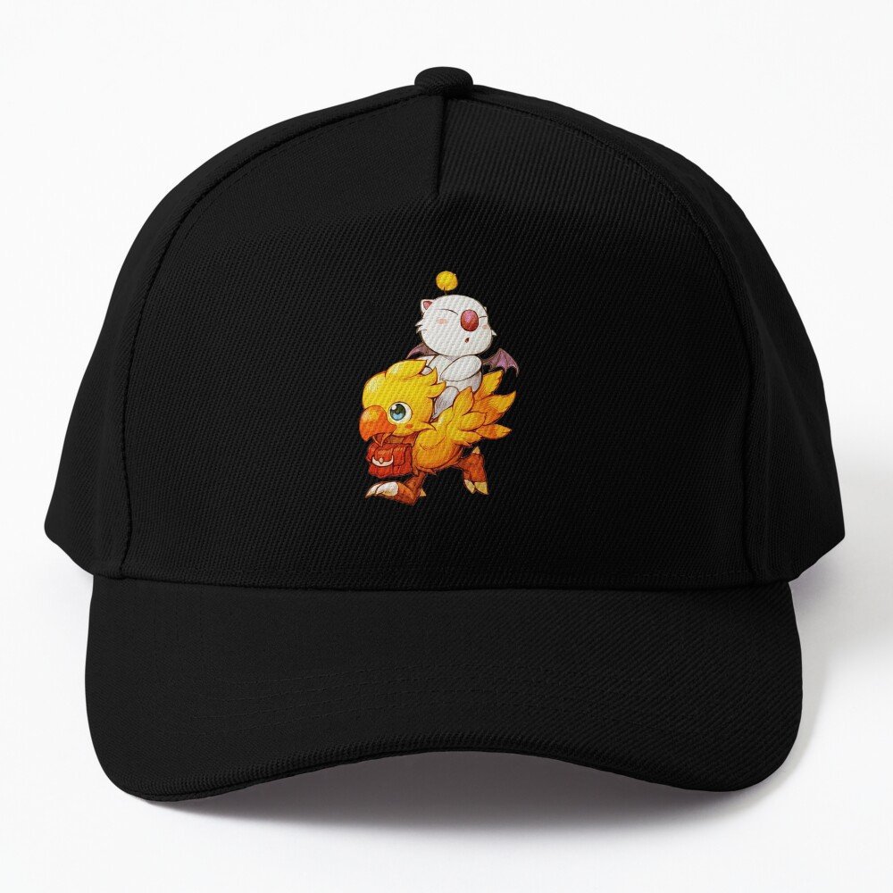 Chocobo & Moogle Final Fantasy Baseball Cap Casquette Black Hat