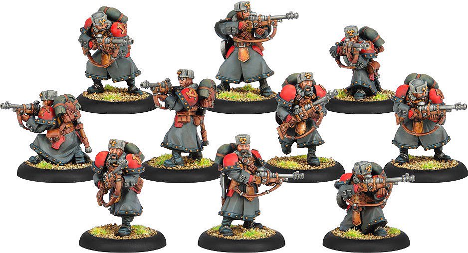 Warmachine Winter Guard Rifle Corps 30mm bases YY-Wa317