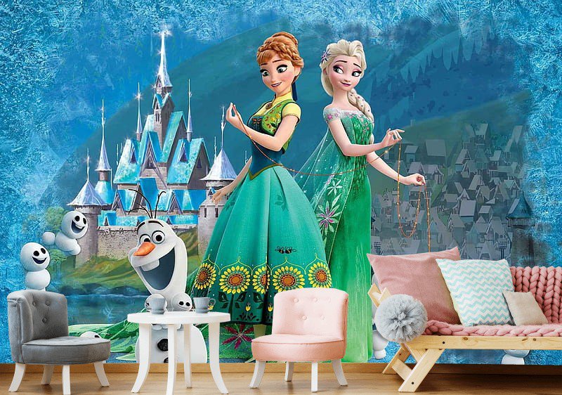 Photo Wallpaper Disney Frozen Elsa Tangled Rapunzel Wall Mural Kids ...