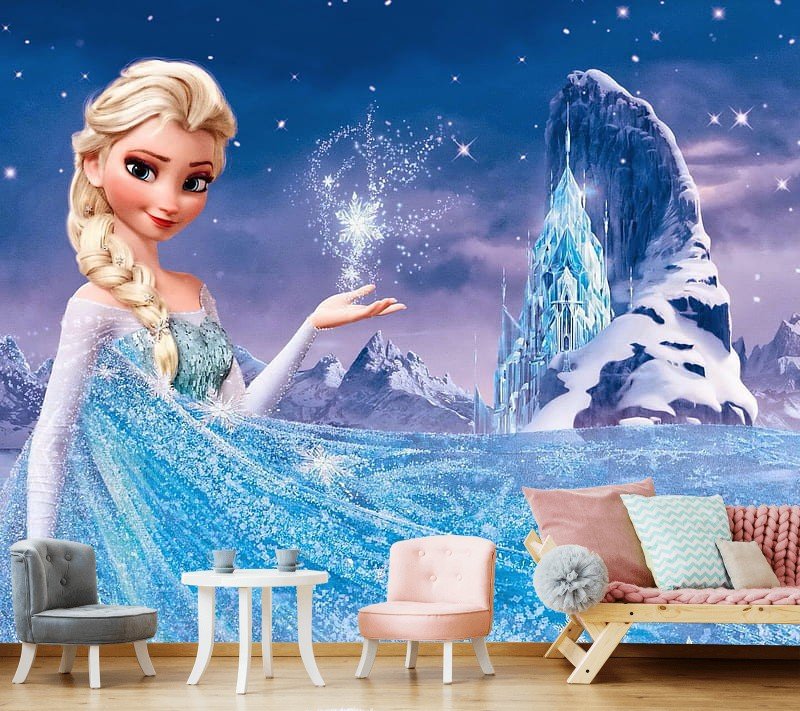 Photo Wallpaper Frozen Elsa Kids Room Wall Mural Decor Snow Queen w118 ...