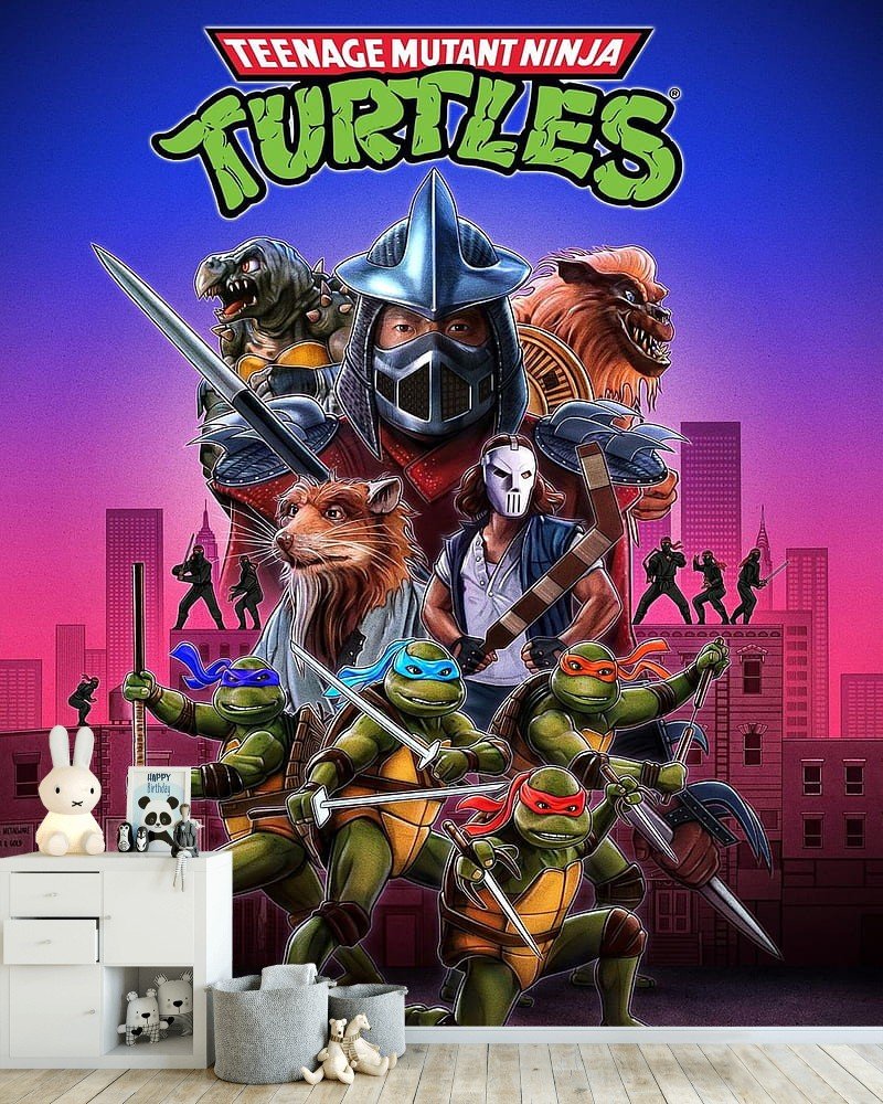 Wall Mural Teenage Mutant Ninja Turtles Photo Wallpaper Kids Bedroom ...