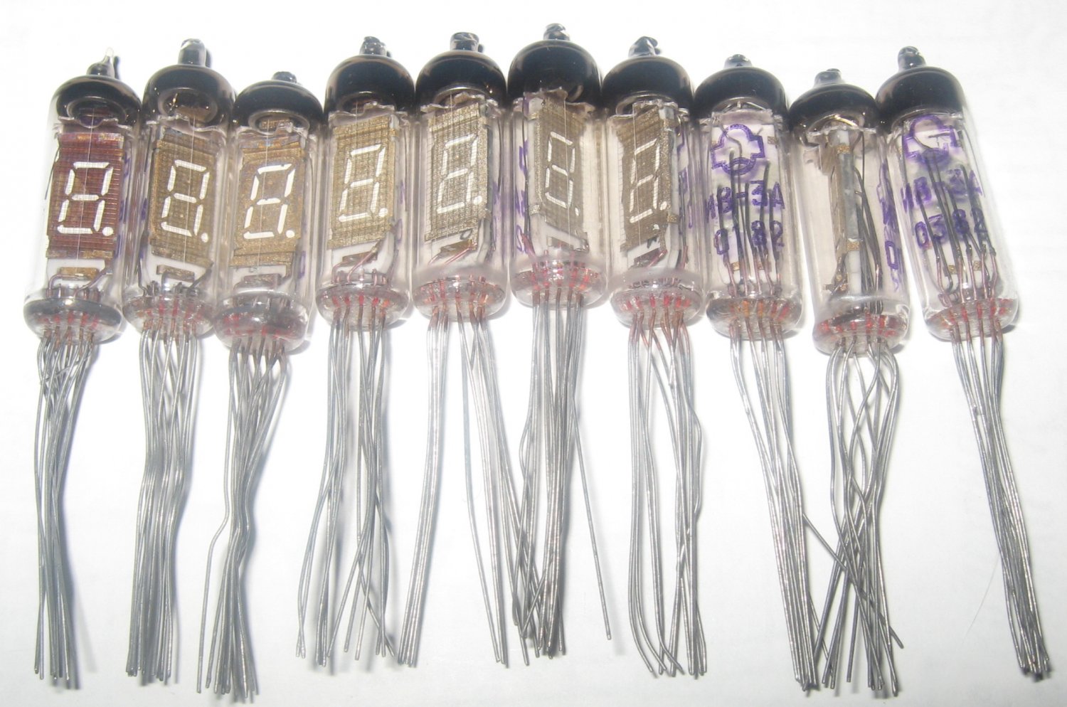 IV-3A VFD 7-segment Fluorescent Tube Indicator clock USSR nixie 10pcs, NEW