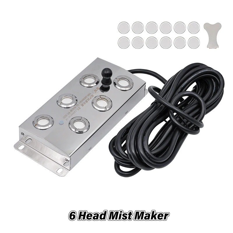 6 head 5m wire_4/6/8/10 Head Ultrasonic Mist Maker Fogger Stainless ...