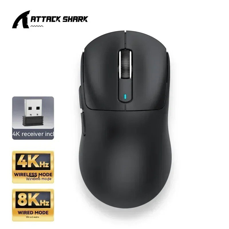 X3 Pro Black_Attack Shark X3 Pro Wireless Mouse Bluetooth Tri Mdoe ...