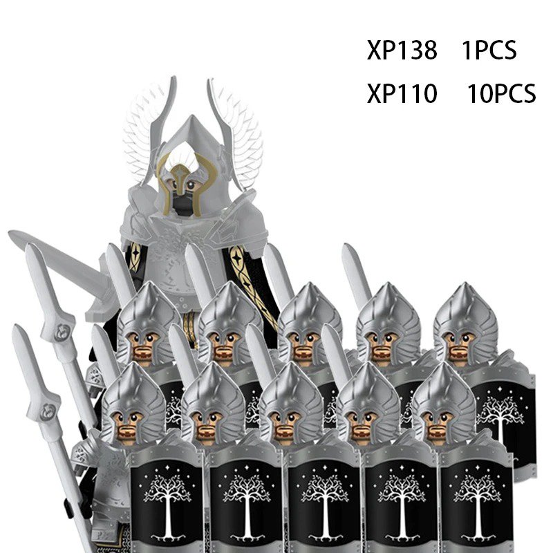 XP110_Medieval Elf Rohan soldiers Guard Army lotr Action Figures Mini ...