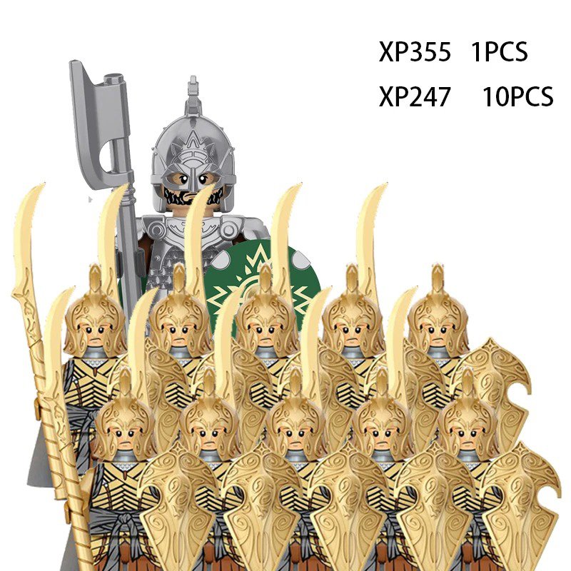 XP247_Medieval Elf Rohan soldiers Guard Army lotr Action Figures Mini ...
