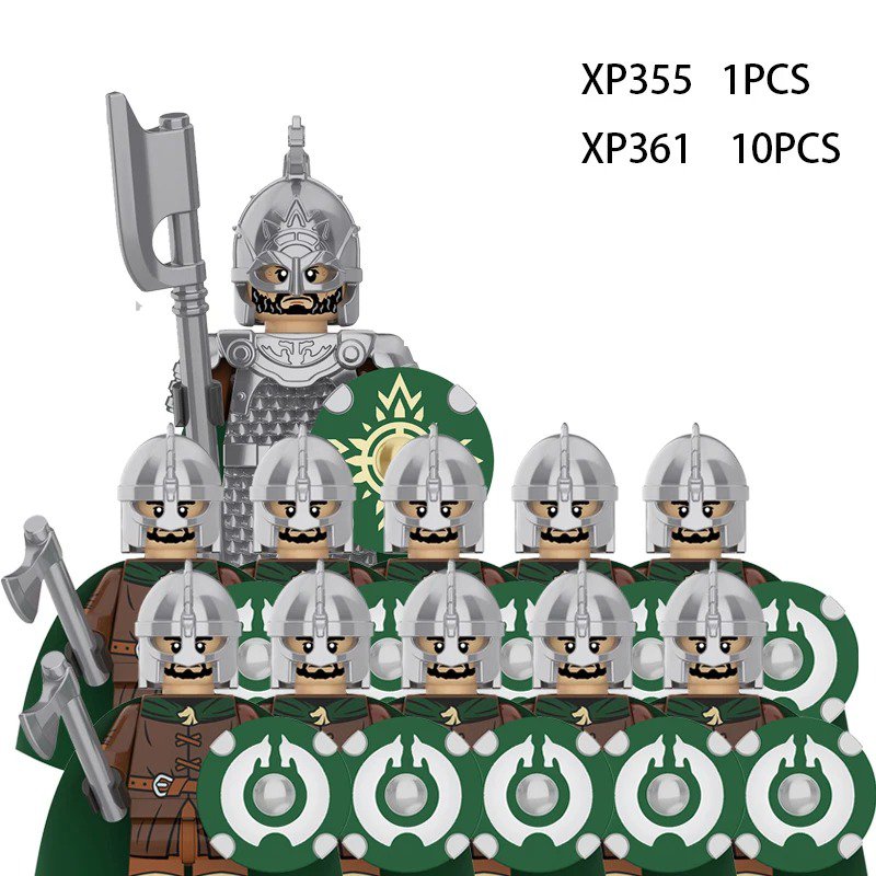 XP361_Medieval Elf Rohan soldiers Guard Army lotr Action Figures Mini ...