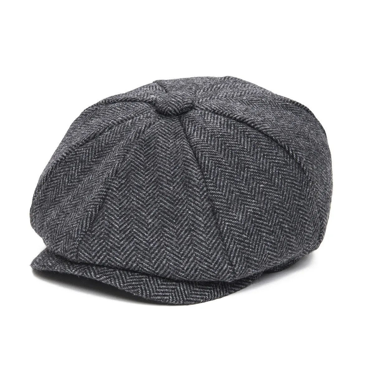 Black_JANGOUL Small Size Baker Boy Cap Wool Blend Newsboy Caps Boy Girl ...