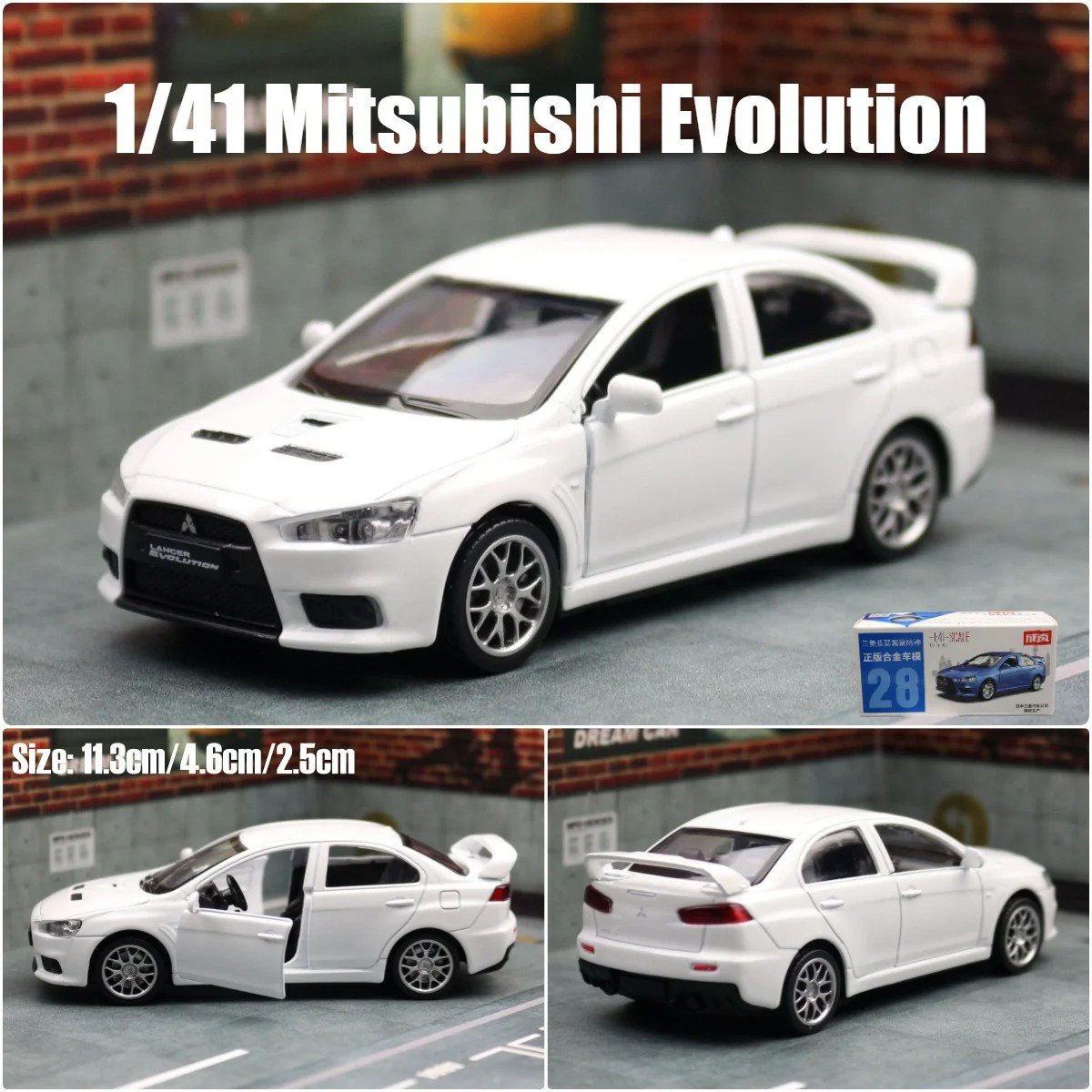 1/41 Mitsubishi Lancer Evolution EVO X Toy Car Model For Children Welly ...