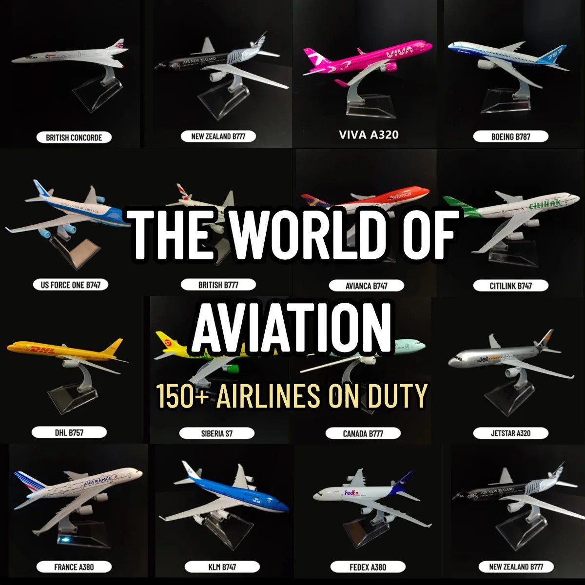 Scale 1:400 Metal Aviation Replica A320 A330 A380 B747 B777 B787 ...