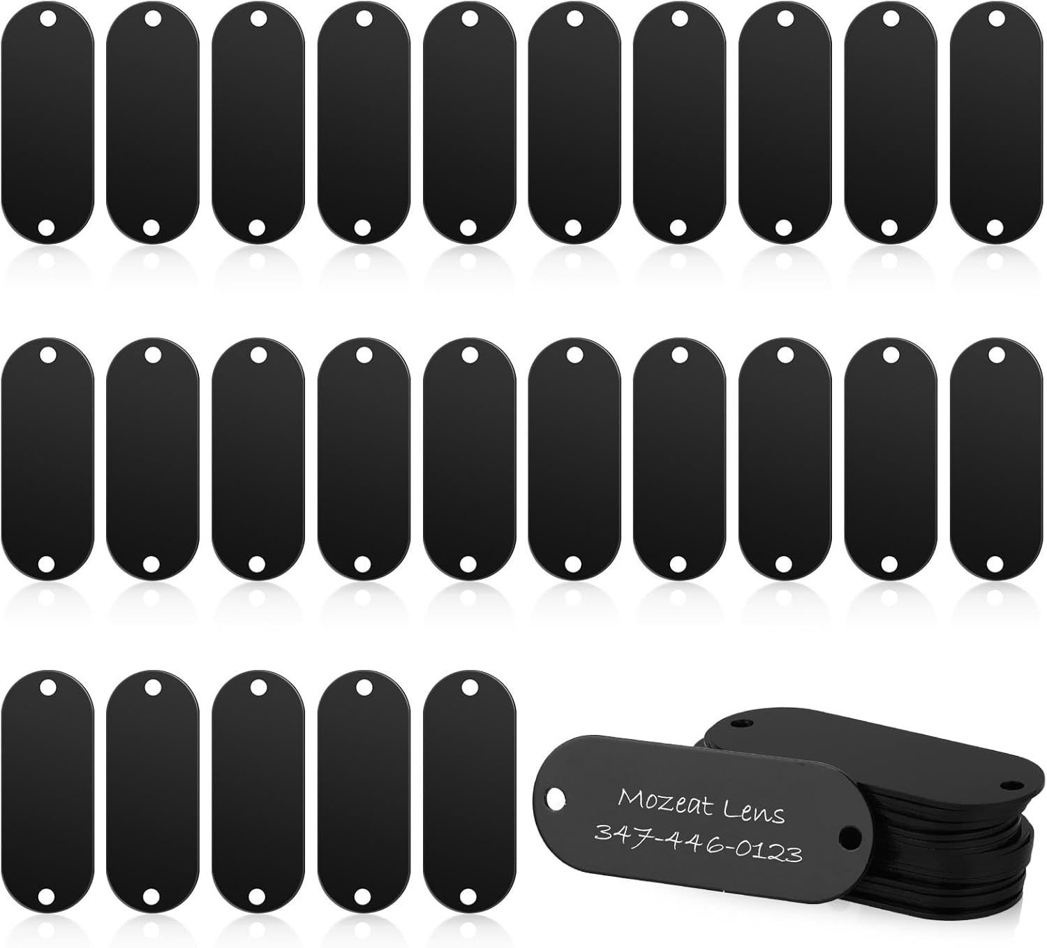 Aluminum Engraving Blanks 25 Black Metal Stamping Rectangle Laser Engra