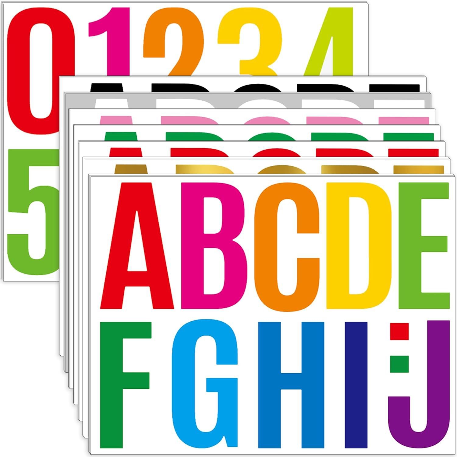 24 Sheets Letter Stickers Bulletin Board Letters Large 4 Inch Vinyl ...