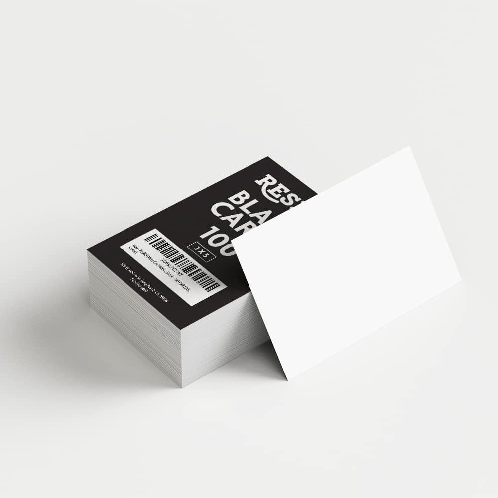 100 Pack of 3x5 inches Thick Heavyweight Index Cards on 110lb Card ...