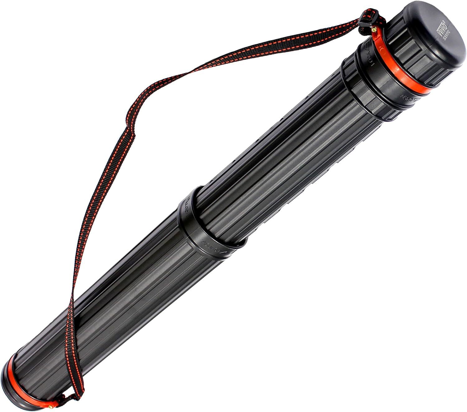 VViViD 17 5 29 inch Black Telescoping Storage Tube, with Carrying Strap ...