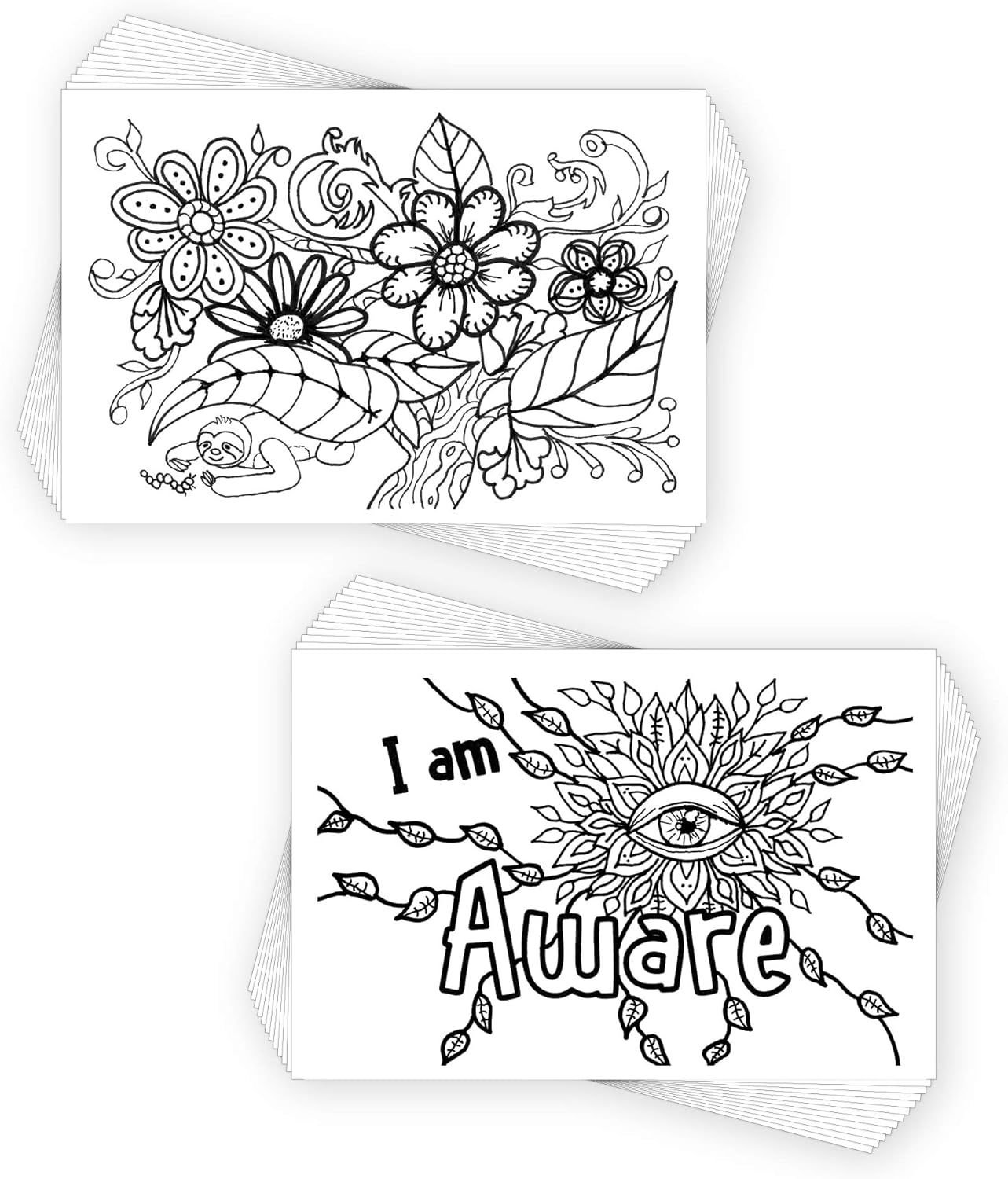 Colorpockit 4x6 Coloring Book Card Decks with Find Your Serenity and ...