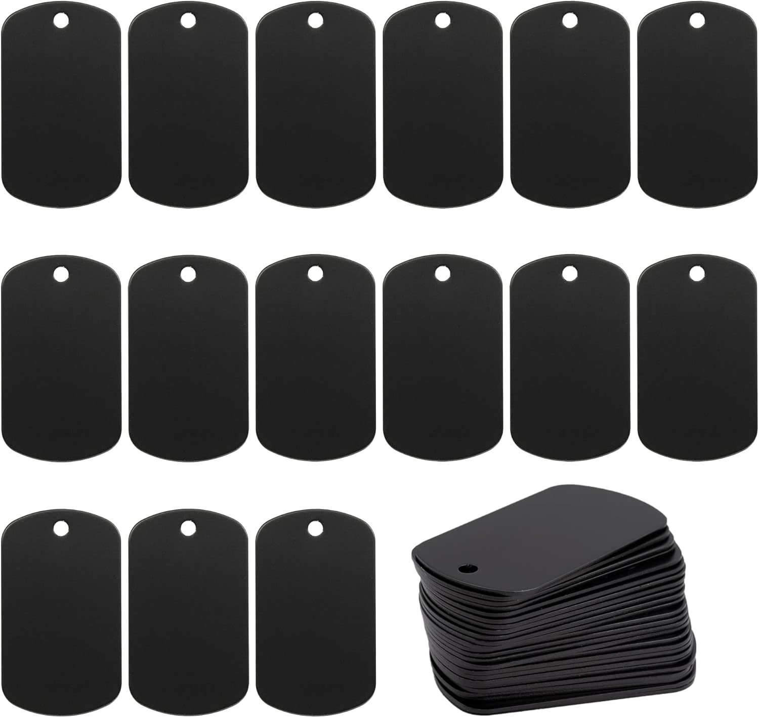 StayMax Anodized Aluminum Engraving Blank Tags Stamping Blanks 50 Pack ...