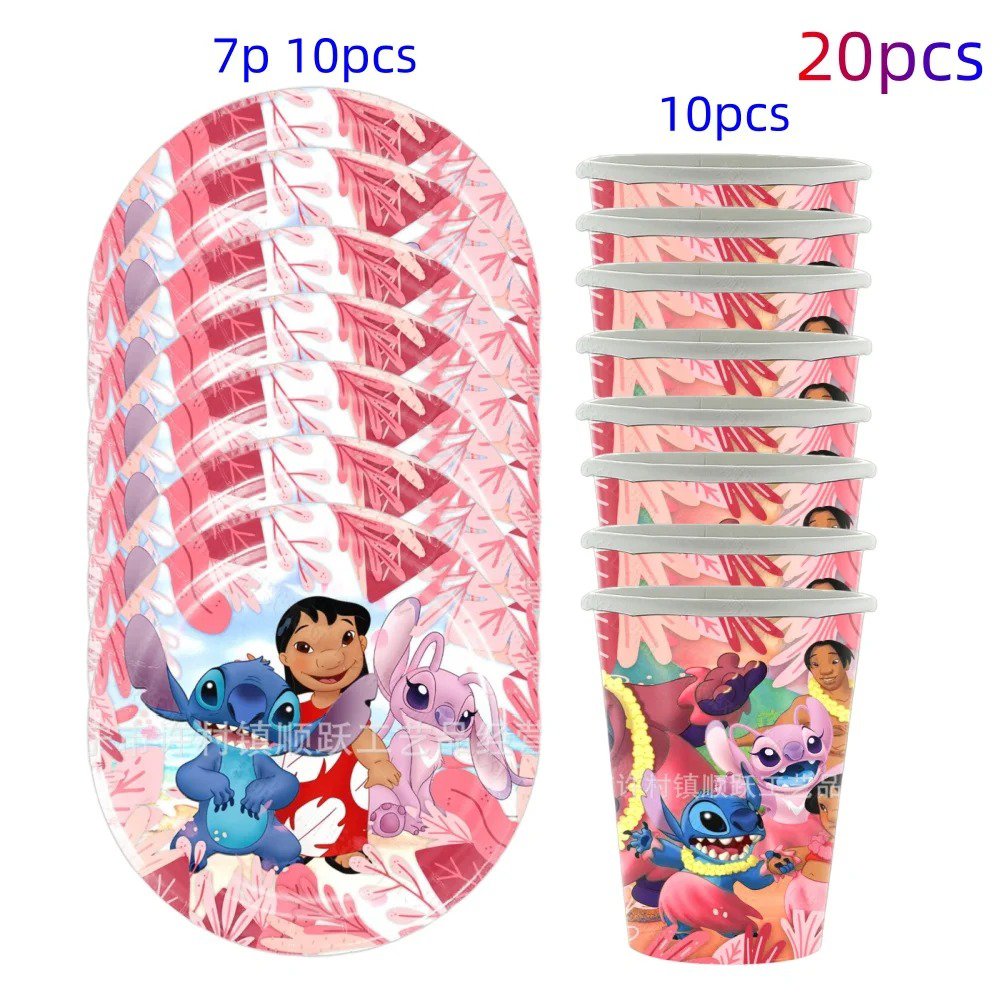 Stitch Tableware Lilo and Stitch Girl Birthday Decoration Party ...