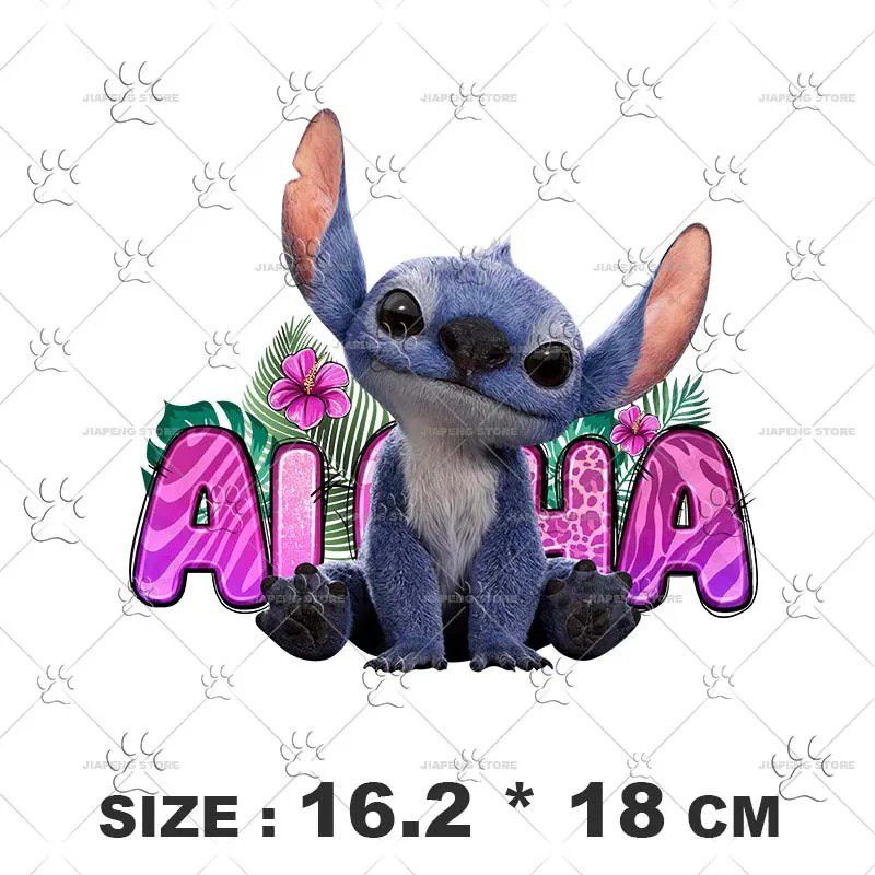 Lilo Stitch Movie Print Patch Disney 3D Boojiboo Heat transfers For ...