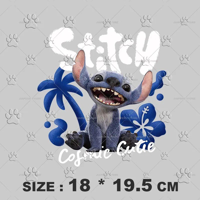 Lilo Stitch Movie Print Patch Disney 3D Boojiboo Heat transfers For ...