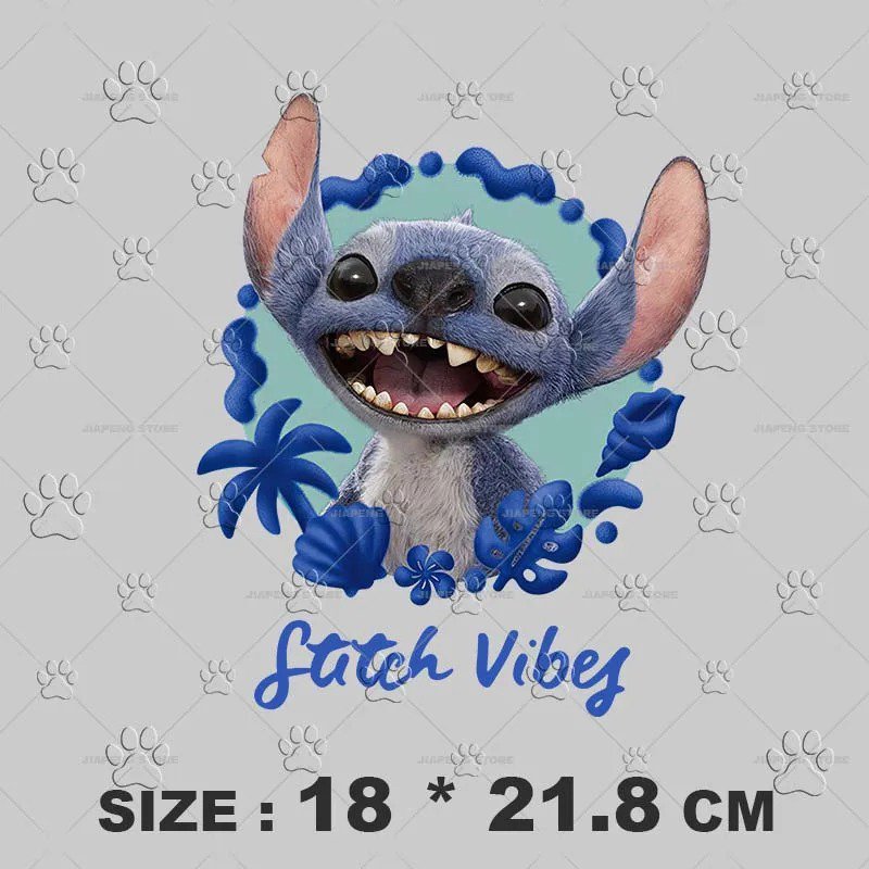 Lilo Stitch Movie Print Patch Disney 3D Boojiboo Heat transfers For ...