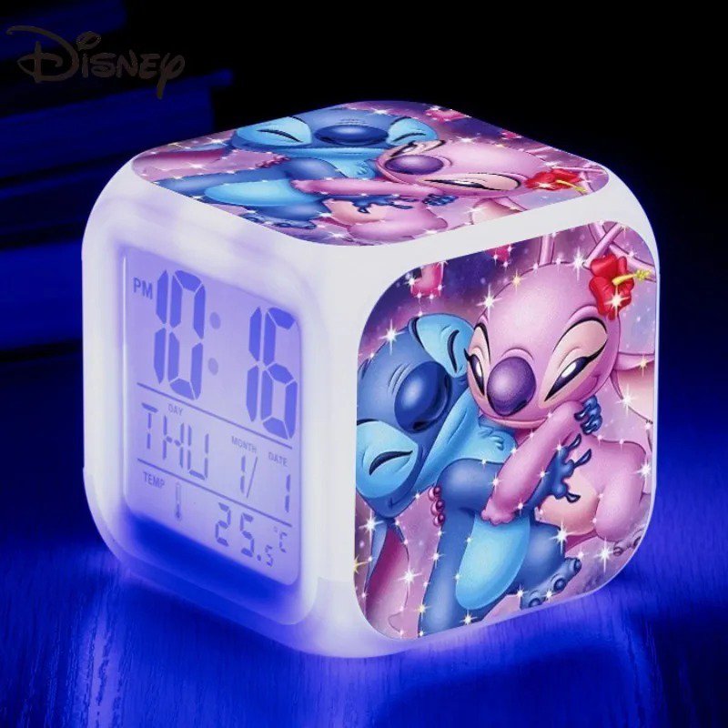 Lilo and Stitch Disney Alarm Clock Kawaii Cartoon Anime Printed ...