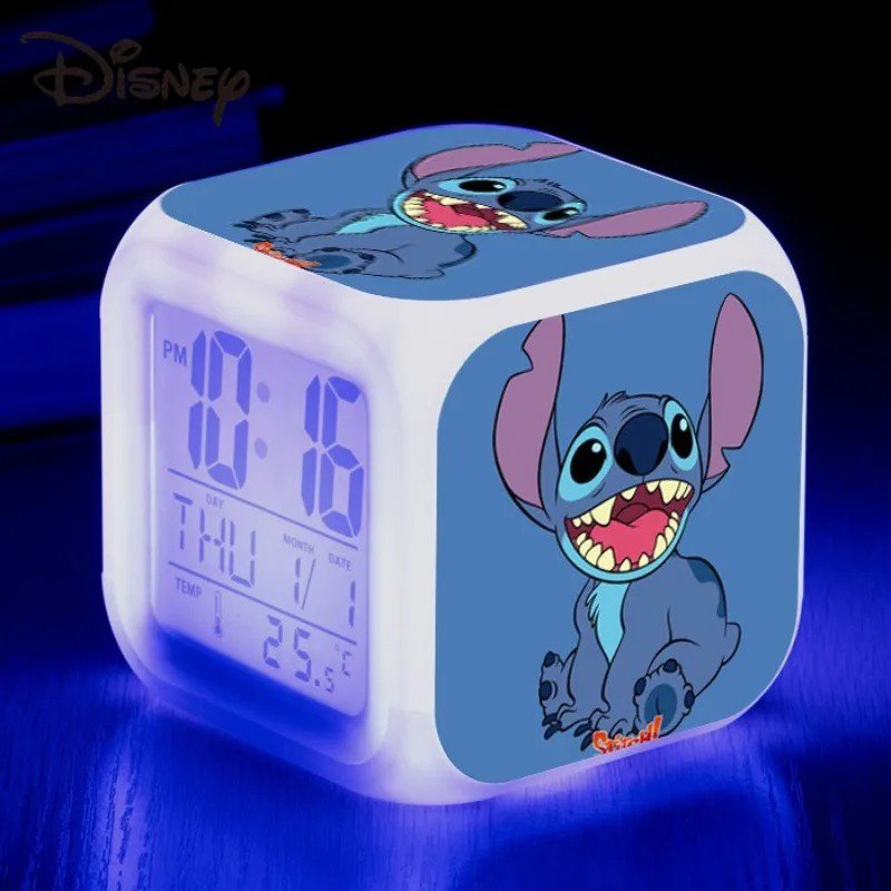 Lilo and Stitch Disney Alarm Clock Kawaii Cartoon Anime Printed ...
