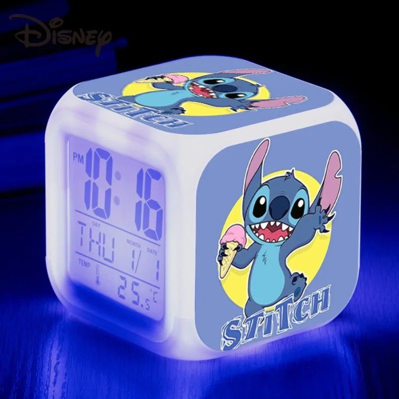 Lilo and Stitch Disney Alarm Clock Kawaii Cartoon Anime Printed ...