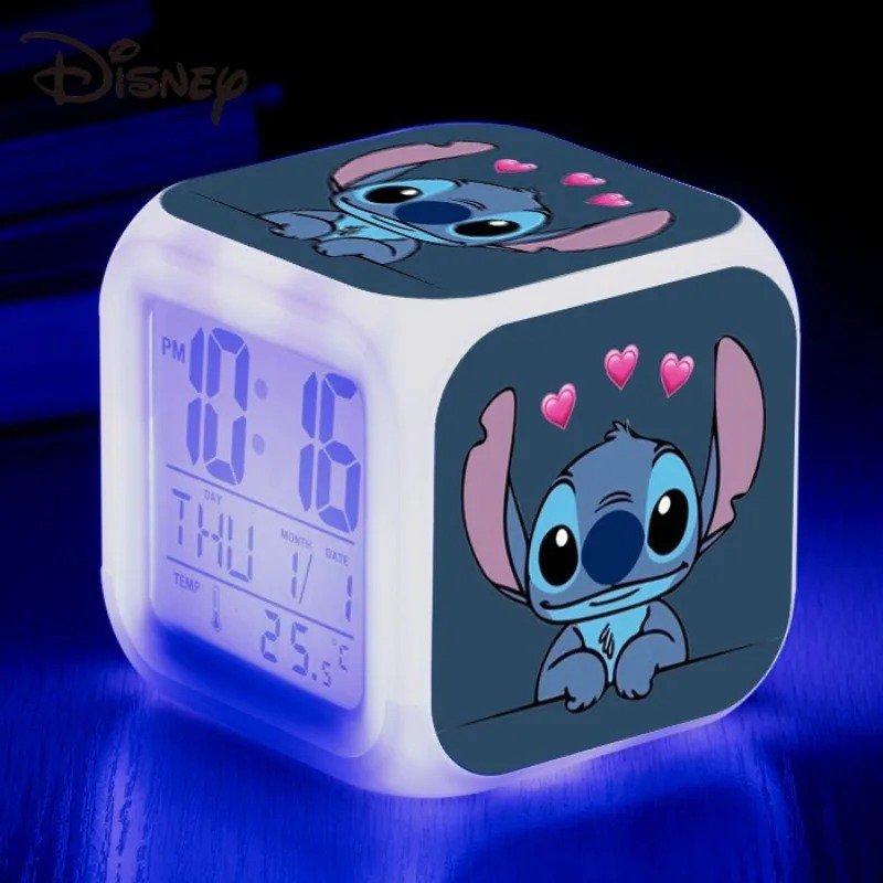 Lilo and Stitch Disney Alarm Clock Kawaii Cartoon Anime Printed ...