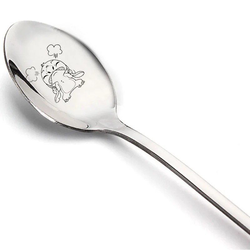 Lilo Stitch Stainless Steel Spoon New Disney Kids Anime Ladle Dessert ...